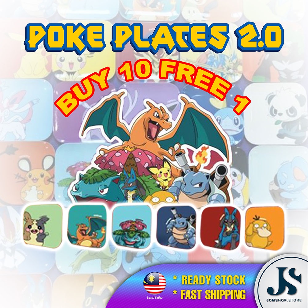 🇲🇾Ready Stock 7-Eleven Pokemon Poke Plates 2.0 | Shopee Malaysia
