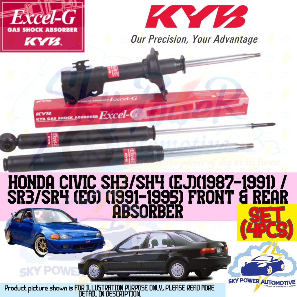 HONDA CIVIC SH3/SH4 (EJ)(1987-1991) / SR3/SR4 (EG) (1991-1995) KAYABA ...