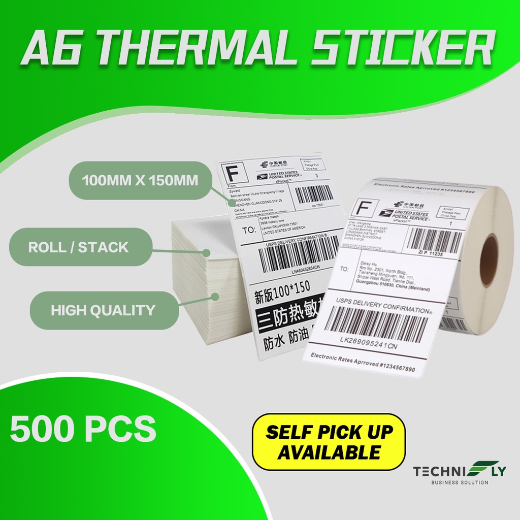 Thermal Sticker A6 500PCS Roll/Stack 100*150mm High Quality Consignment ...