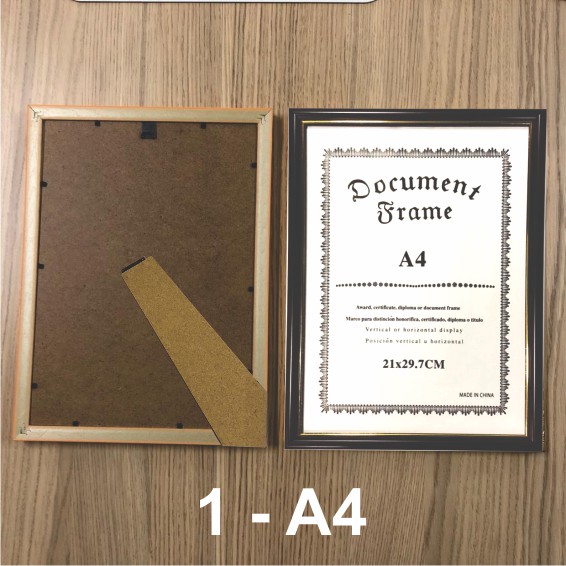 A4 / A3 Frame (Frame Only / Frame + Printing) Certificate / Document ...