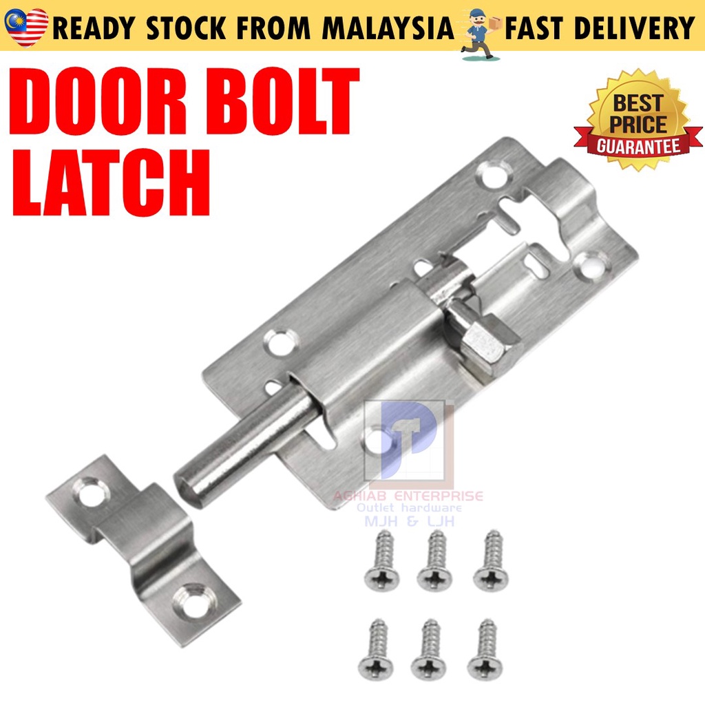 Stainless Steel Door Bolts Latch Slug Sliding Door Lock Security Safety ...