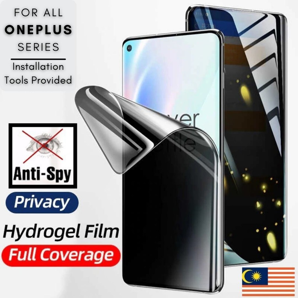 Anti Spy Dark Privacy Soft Screen Protector TPU Film for OnePlus 12 11 ...
