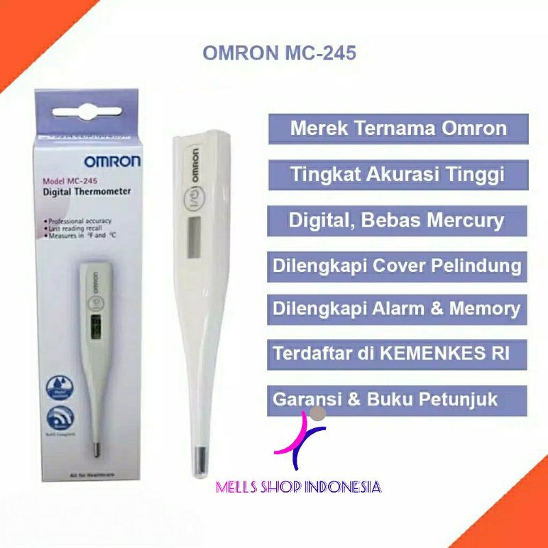Omron Thermometer mc 245 / Omron Temperature Gauge / Omron MC245 Digital Thermometer | Shopee ...