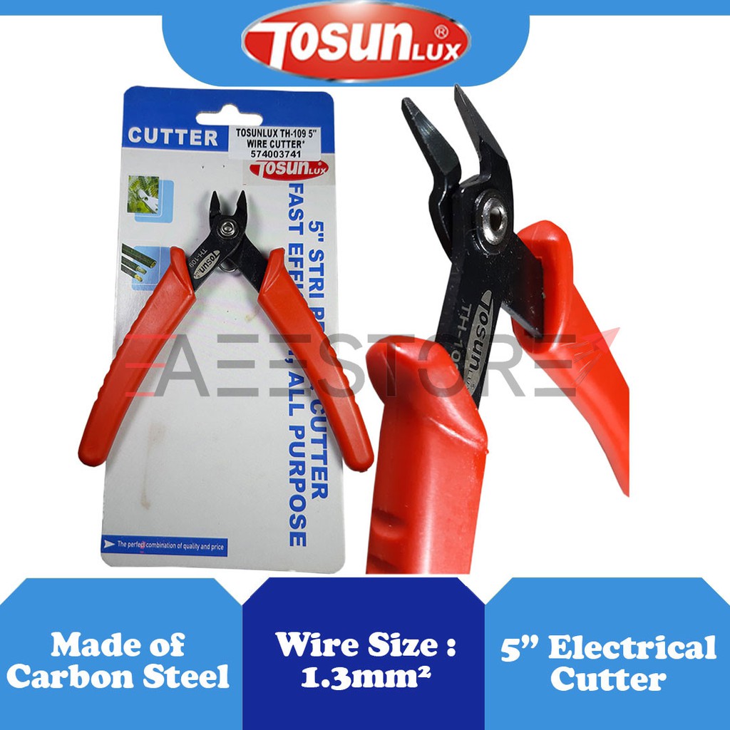 Tosunlux TH-109 5" ( up to 1.3 mm² ) Wire Cutter / Pemotong Wayar ...