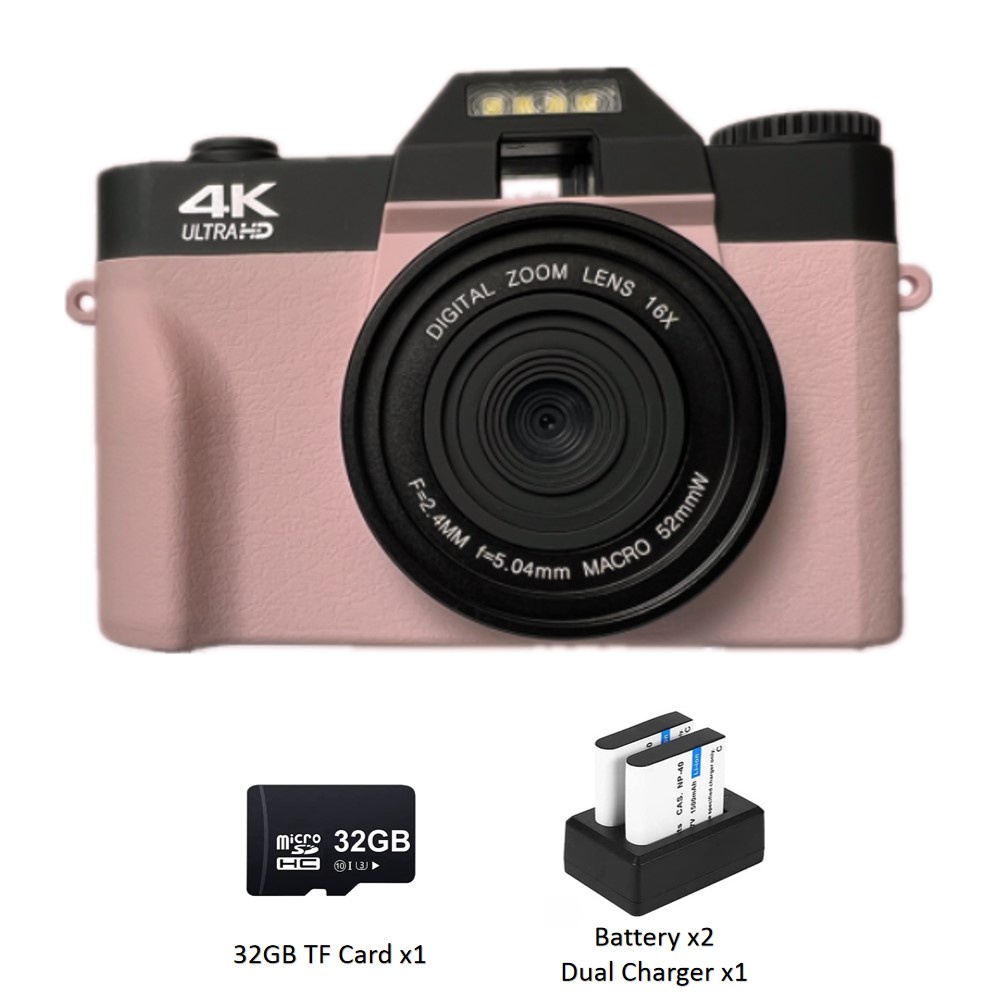 VETEK 48MP Digital Camera 4K DSLR Camera Autofocus Vlog Camera 16X ...