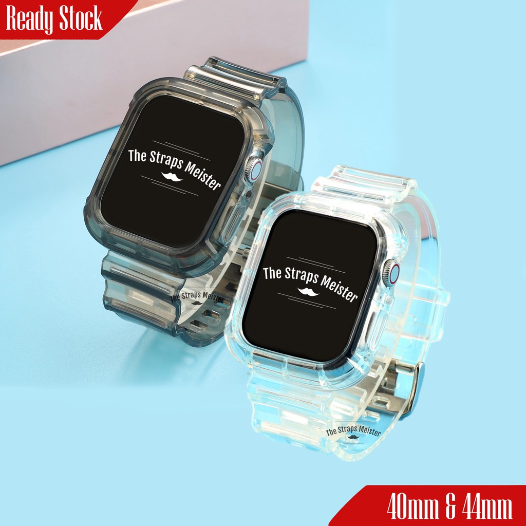 38mm 40mm & 42mm 44mm Full Protection Silicone AW Casing with Straps ...