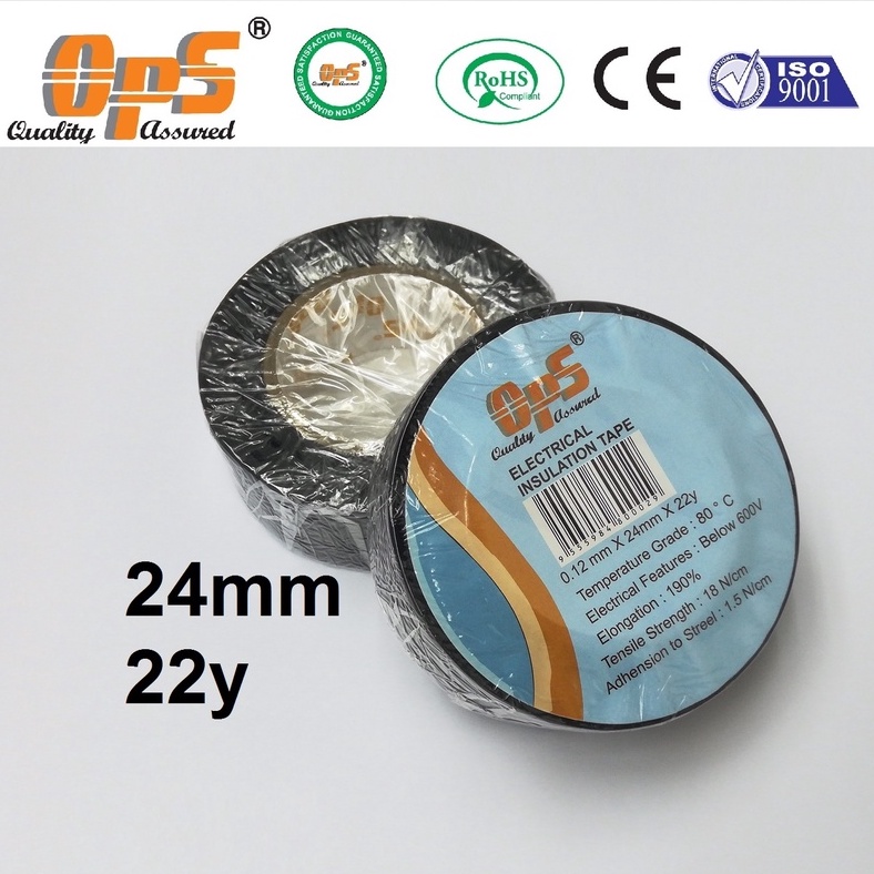 OPS 24mm PVC ELECTRICAL INSULATION WIRE TAPE 24mm X 0.12mm X 22y (1PC ...