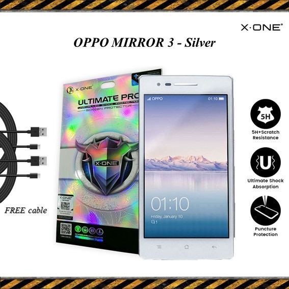 Oppo Mirror 3 X-One Ultimate Pro Screen Protector (FREE Cable) | Shopee ...