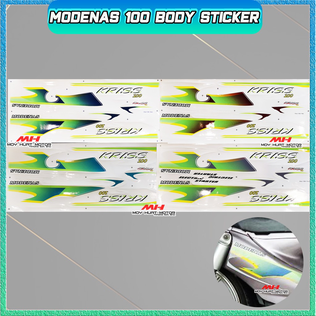 MODENAS KRISS 100 STICKER SET / KRISS100 STICKER SET | Shopee Malaysia