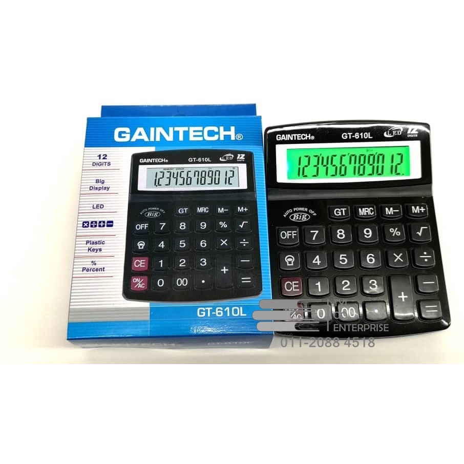 Gaintech Electronic Calculator GT-610L/Kalkulator Elektronik Gaintech ...