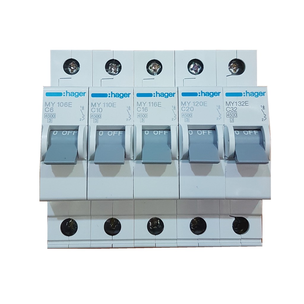 Hager 4.5KA Single Pole MCB (6A,10A,16A,20A,32A,40A,63A) | Shopee Malaysia