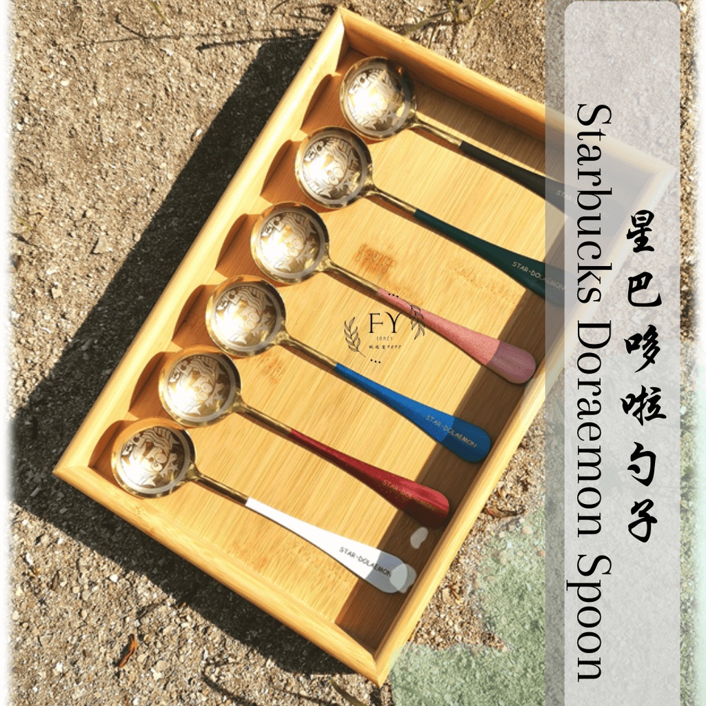 Sudu Starbucks Doraemon Starbucks Doraemon Spoon Ready Stock Stainless ...