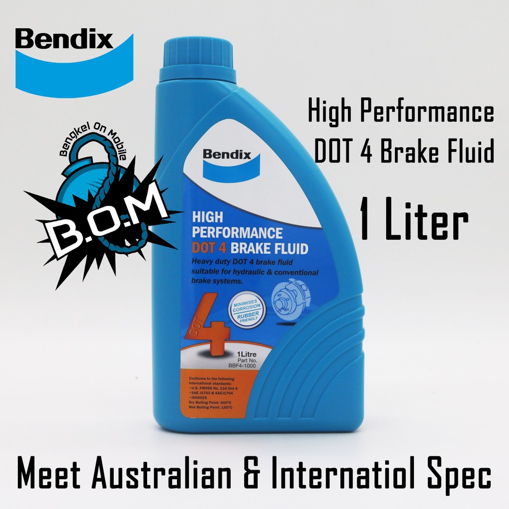 Bendix Dot 4 Brake Fluid, Brake Oil, Minyak Brek (1 liter) | Shopee ...