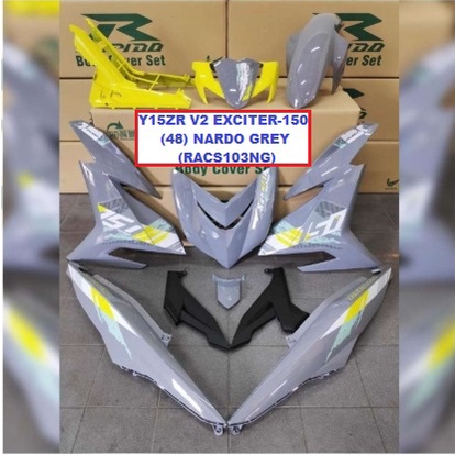 Cover Set Rapido Y15ZR V1 V2 Yamaha Exciter-150 (48) Grey Cyan Green ...