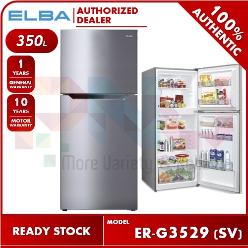 Elba 350L 2 Door Refrigerator / Fridge ULTIMO ER-G3529 (SV) | Shopee ...