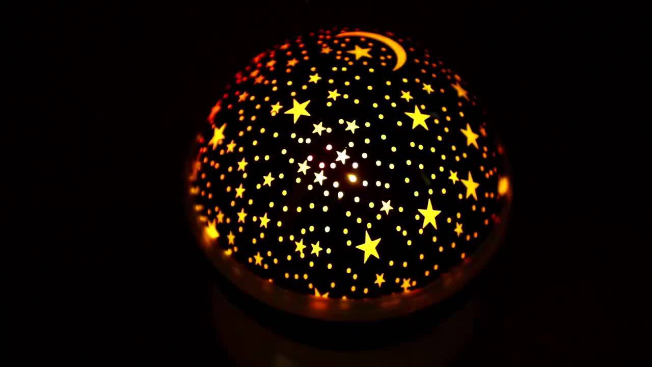Starry Sky Projector Lamp 360° Rotating Multi-Color Star Moon Sky Night ...