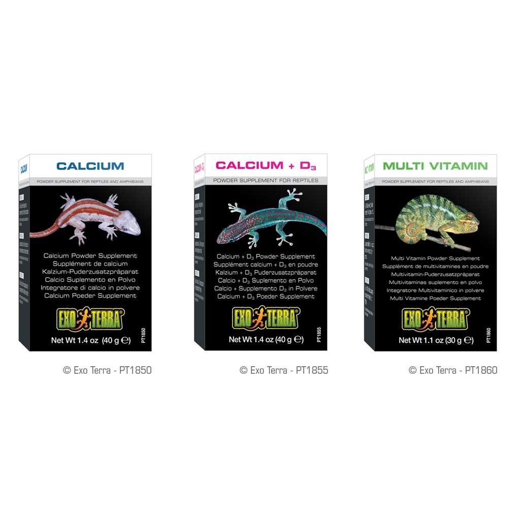 EXO TERRA REPTILE POWDER SUPPLEMENT MULTIVITAMIN, CALCIUM & CALCIUM + D3 | Shopee Malaysia