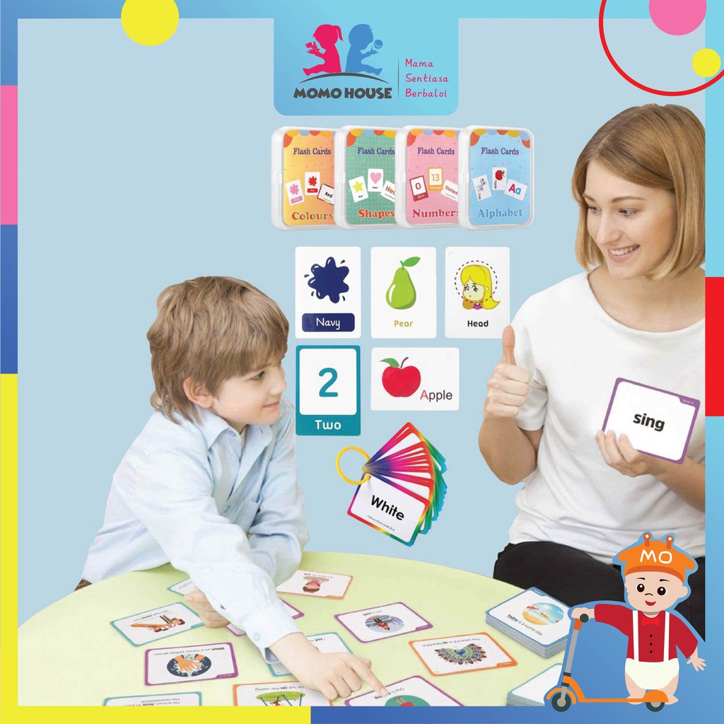Early Learning Flash Card Kad Animal Shape Colour Body Number Alphabet ...