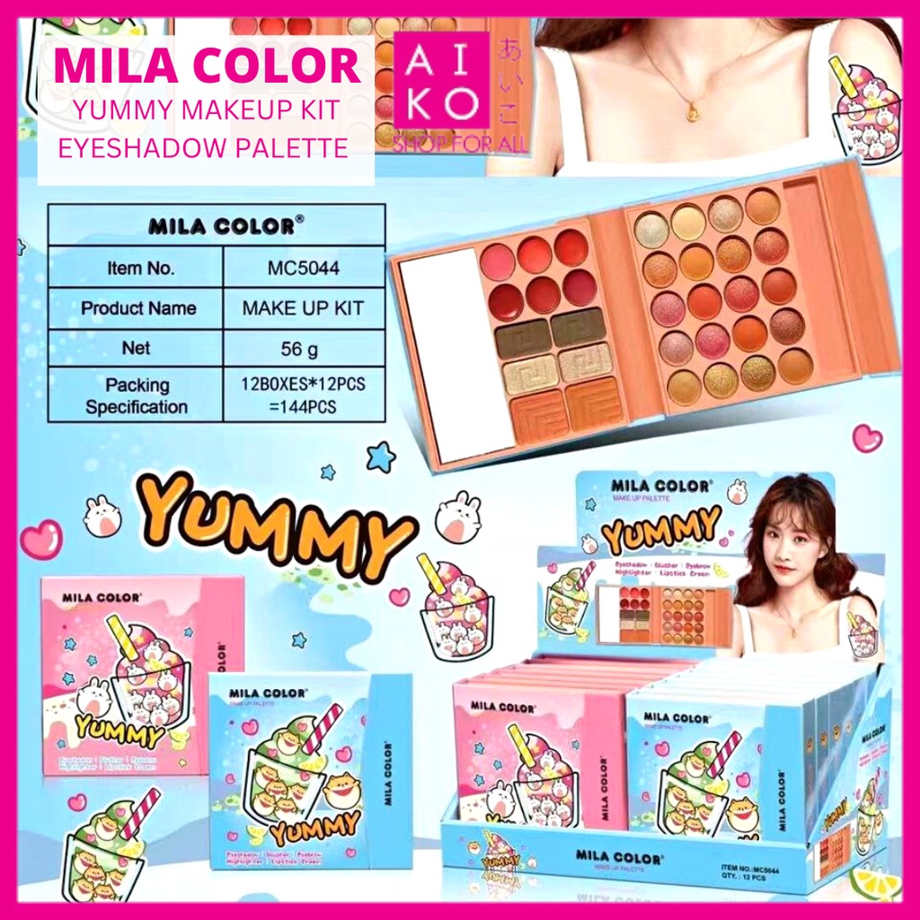 (AIKO) MILA COLOR YUMMY MAKEUP KIT /EYESHADOW PALETTE 1PCS (MC5044 ...