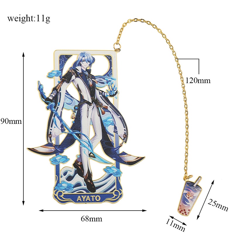 Genshin impact bookmark metal bookmark Raiden Shogun nahida kazuha ...