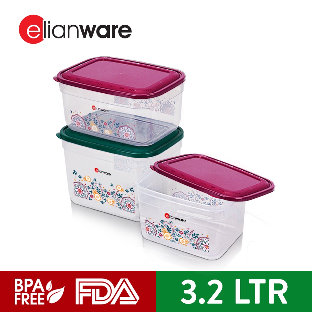 Elianware BPA Free Raya Flower Series Refrigerator Food Container ...