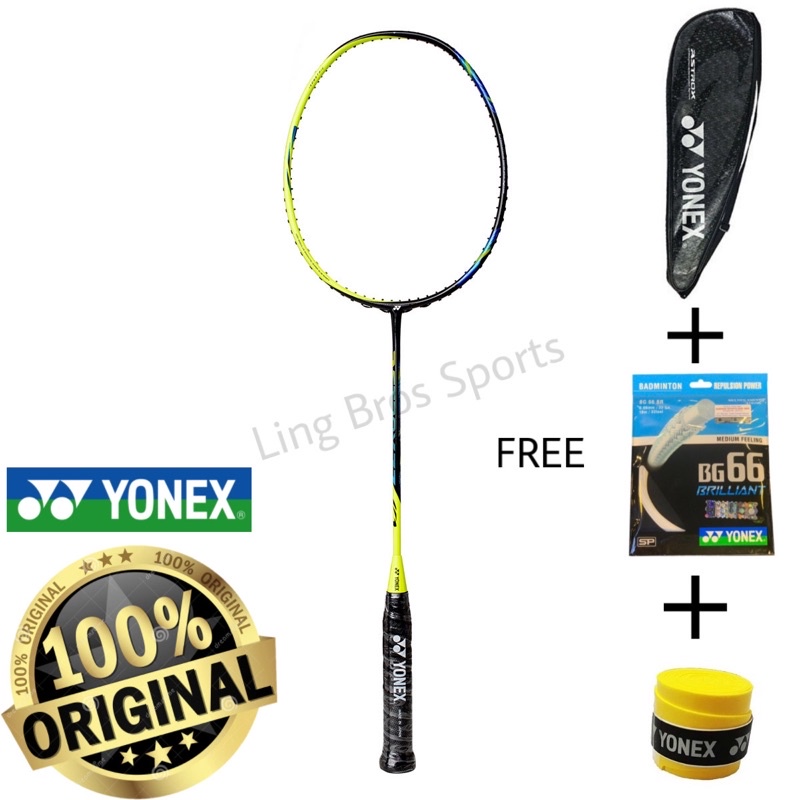 Yonex Astrox 77 Red Yellow 4UG5/3UG5 *FREE (Yonex BG 66 Brilliant ...