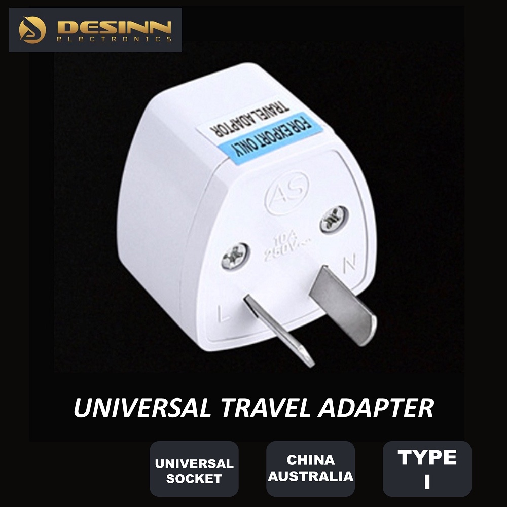 Universal Socket Travel Plug Type I 2 PIN Adapter Input Wall Socket ...