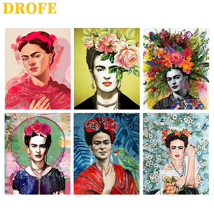 DROFE Frida Kahlo Painting By Number Kit For Adult Home Decoration On ...