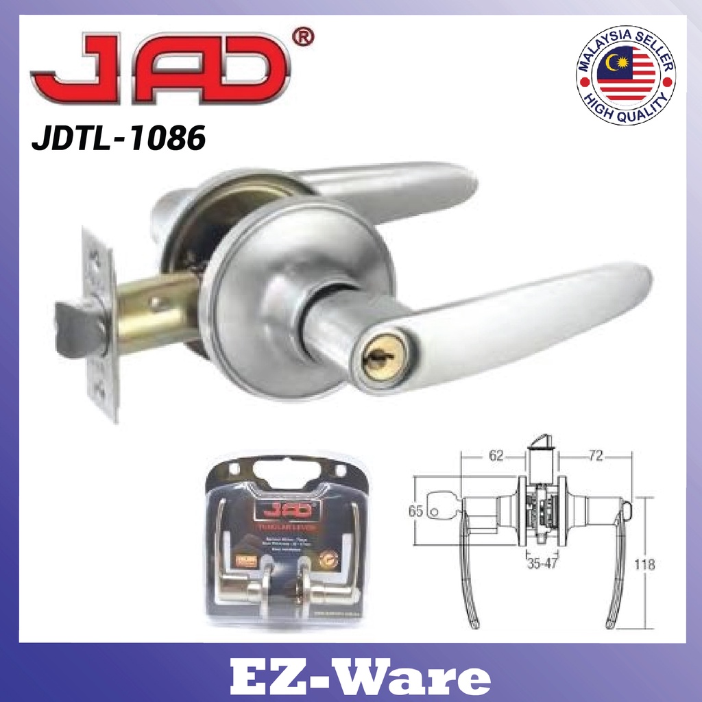 JAD JDTL-1086 / 60-70mm Heavy Duty Tubular Level Lock Set (JAD BY ST ...