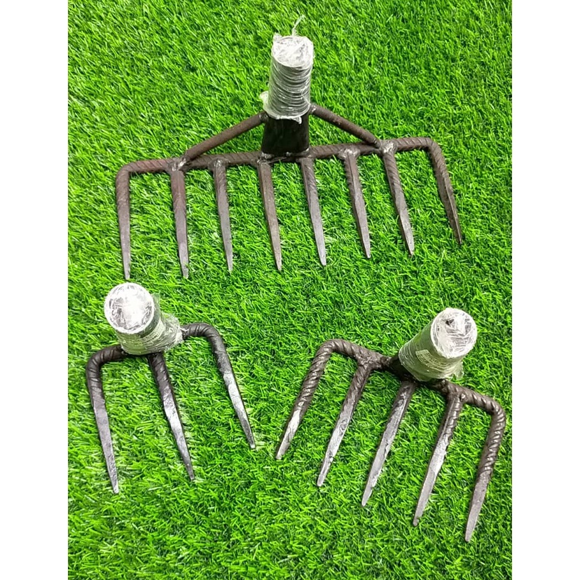 HEAVY DUTY Riverted Teeth Rake Gardening Tools Garden Grass Rake ...