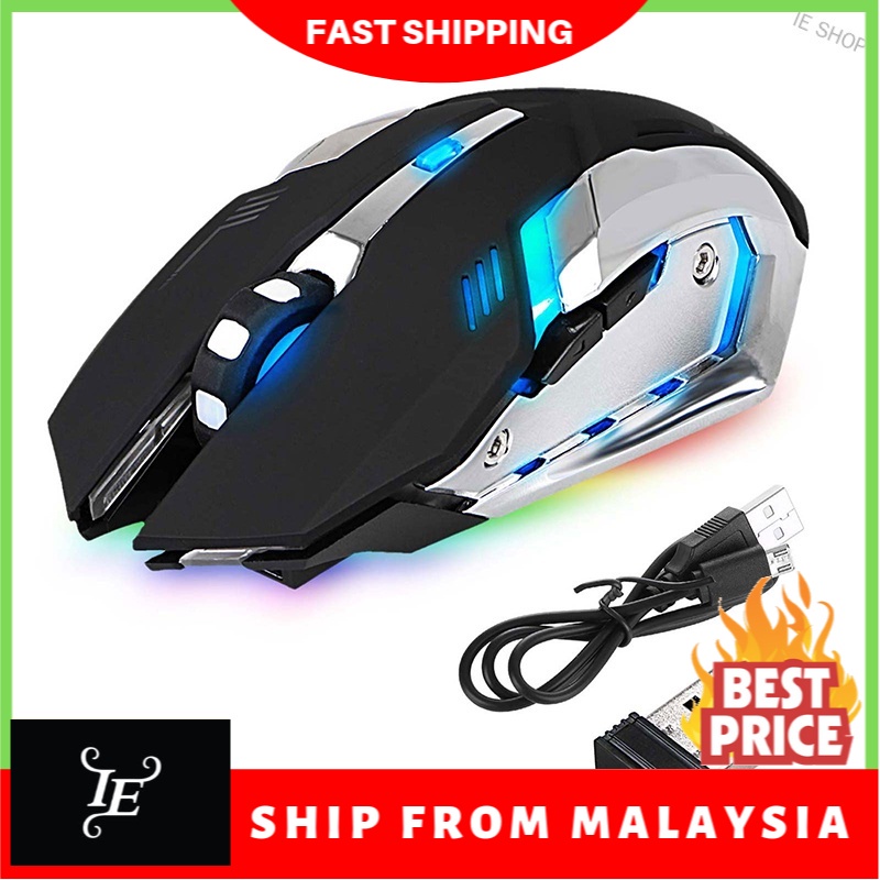 IE SHOP LED Wireless Optical Gaming Mouse Rechargeable X7 High ...