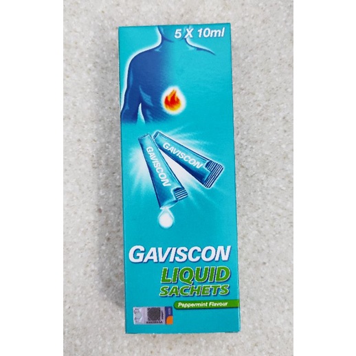 Gaviscon Liquid Sachet 10ml X5 Sachets To Relief Below Symptoms