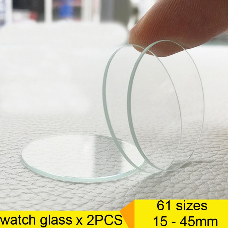 Set of 2PCS Round Watch Glass Crystal 15-45mm Smart Watch Replacement ...