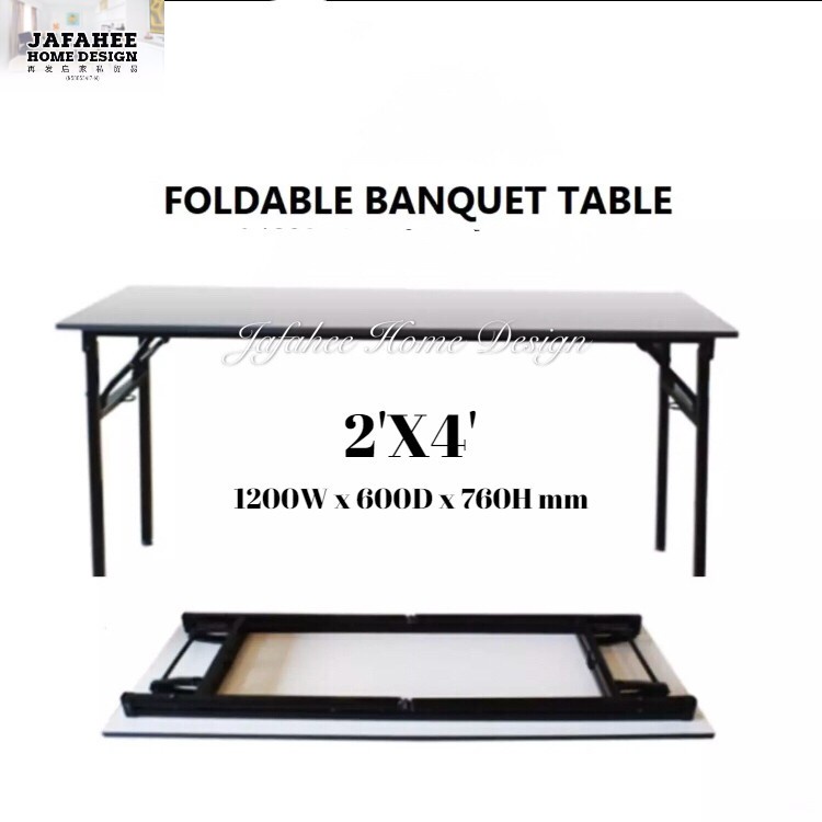 JHD 3V 2X4 Foldable Banquet Table (Width 600mm/ 2') / Meja Lipat / Meja ...