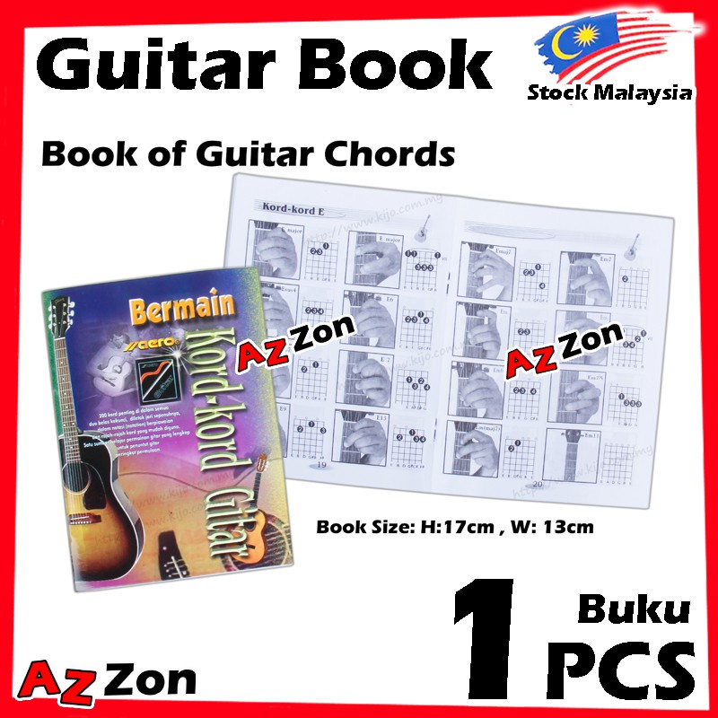 B-615 Book Guitar Chords Buku Belajar Guitar Buku Chords 吉他学习 吉他和弦 / Aero Guitars Chord Book ...