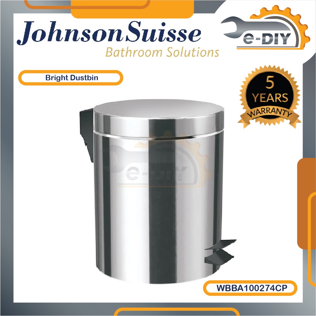 Johnson Suisse Bright Dustbin WBBA100274CP Garbage Bin / Trash Bin ...