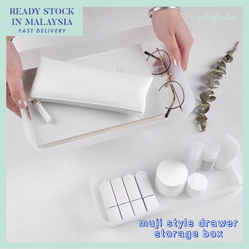 [Ready Stock] Muji Style Drawer Storage Separator Divider Stationary ...