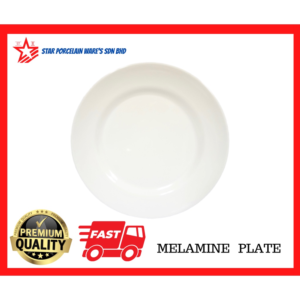 MELAMIN PINGGAN BULAT (PUTIH) PINGGAN PUTIH | Shopee Malaysia