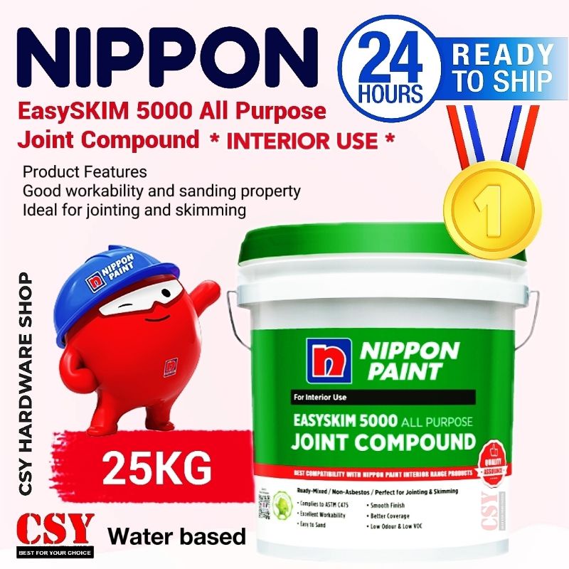 NIPPON PAINT All Purpose Joint Compound 25kg / New Easyskim 5000 | Shopee Malaysia