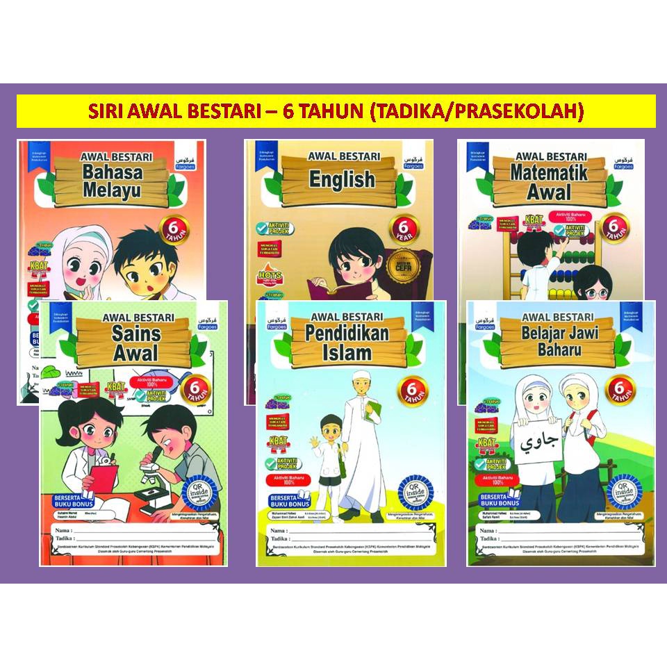 Buku Tadika 6 Tahun Tadika/Pra Sekolah -Siri Awal Bestari: Pilihan 6 ...