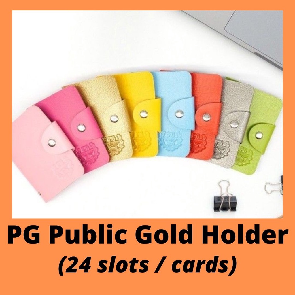 PG Public Gold Bar Card Holder Business Card Folder Tempat Simpan ...