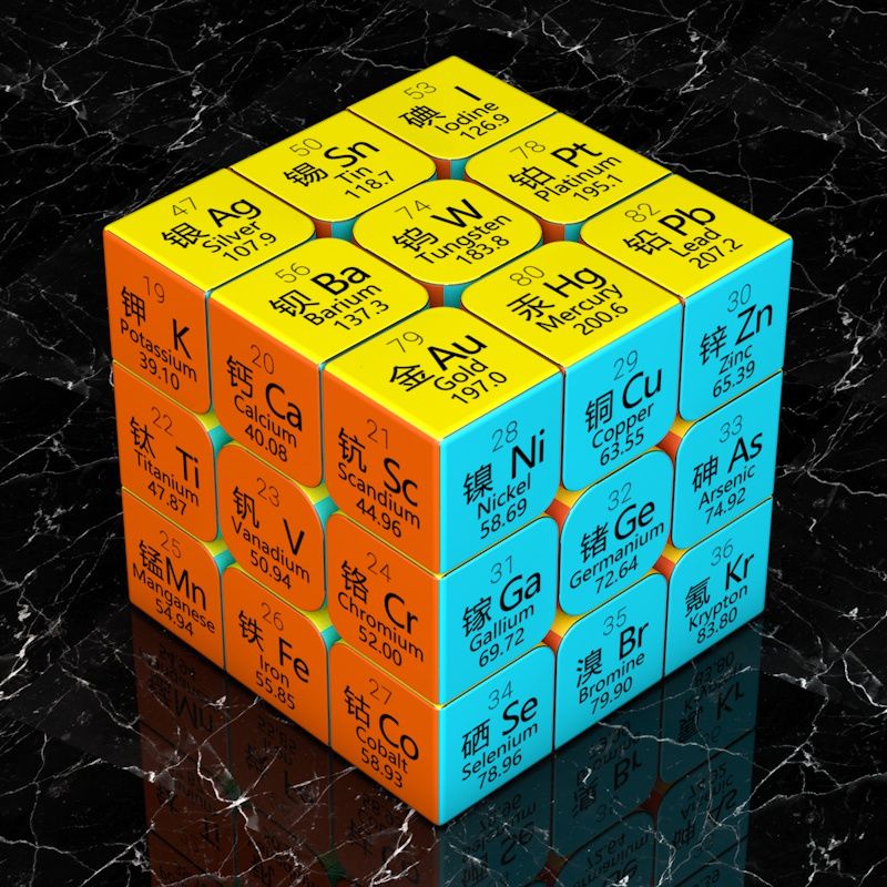 化学元素数学物理公式学生益智魔方玩具个性创意三阶魔方儿童礼物cxbbjsjcd.my94Chemical Elements, Mathematical Physics Formulas ...