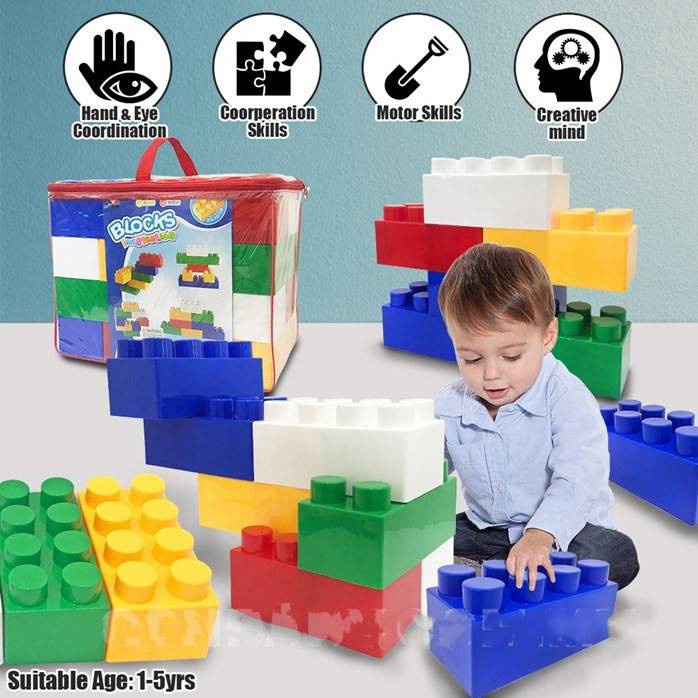 SUPER BIG Blocks 16pcs Giant Blocks Toys Kids Baby Brick Game Gift Blok ...