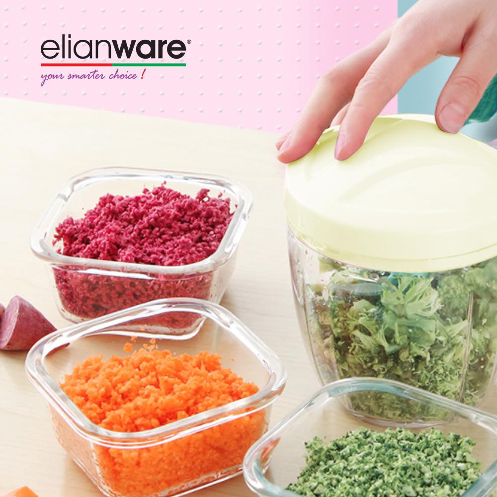 Elianware 420ml Hand-Pull Food Chopper Cutter Alat Pengisar Mixing ...