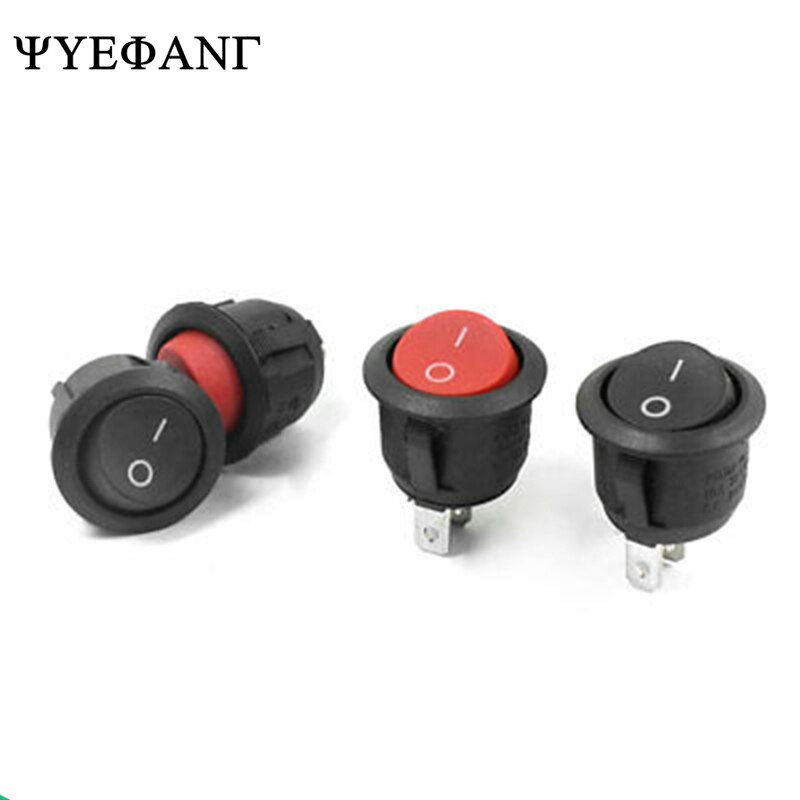 10Pcs 23mm Diameter Big Round Boat Rocker Switches Round Black White ...