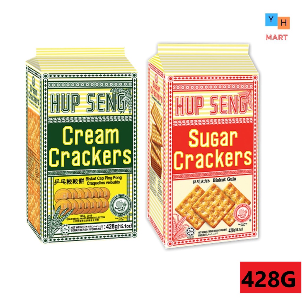 HUP SENG Cream Crackers / Sugar Crackers Biscuit (428g) | Shopee Malaysia