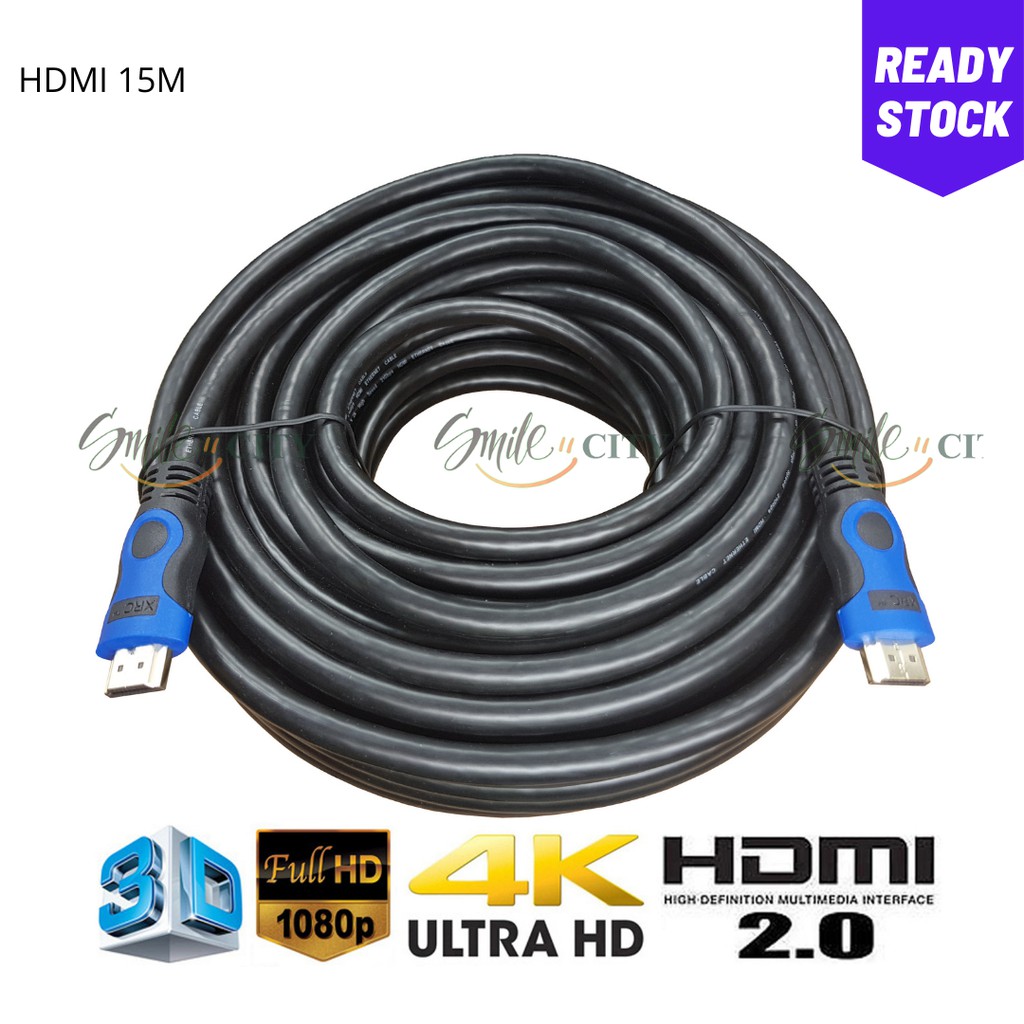 HDMI CABLE 15 METER 3D HD 4K x 2K VERSION 2.0 HDMI CABLE | Shopee Malaysia