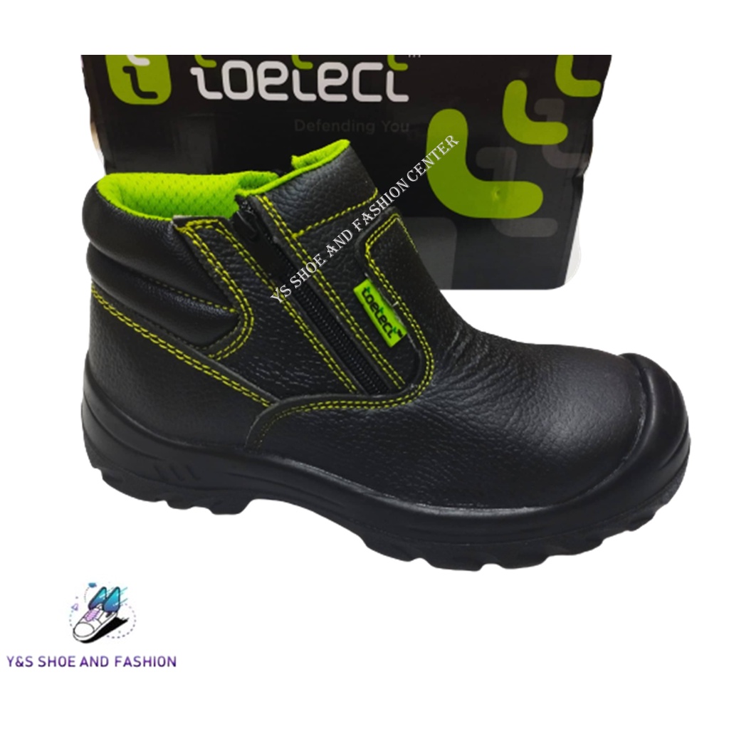 TOETECT Original Mid Cut with Double Zip Light Weight Safety Shoes TOE ...