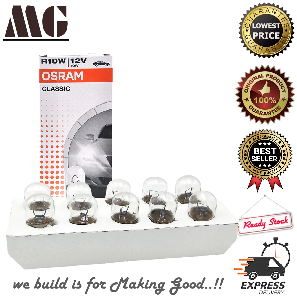 10 PCS OSRAM R10W 10W 5008 BA15s 12V Original Light Bulb Parking Light ...