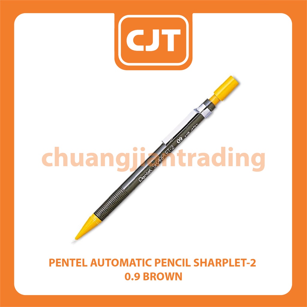 PENTEL AUTOMATIC PENCIL SHARPLET-2 0.9 BROWN / PENTEL HI-Polymer 50.9E ...